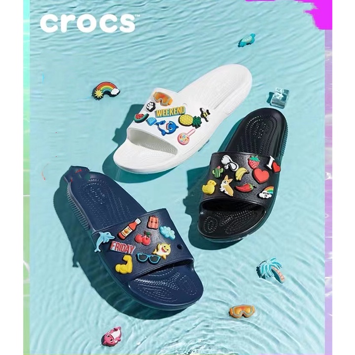 Crocs Iconic Original Slippers For Men And Women Slip-ons Slides With ...