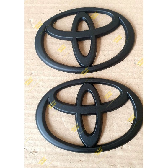 Toyota Wigo 2013-2018 Front and Rear Emblem Badge (Matte Black ...