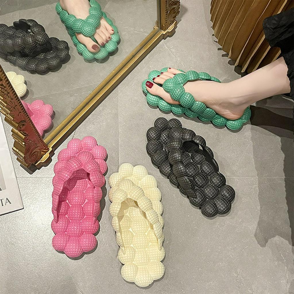 Women's Summer Funny Lychee Bubble Slippers Solid Color EVA Sole Anti ...