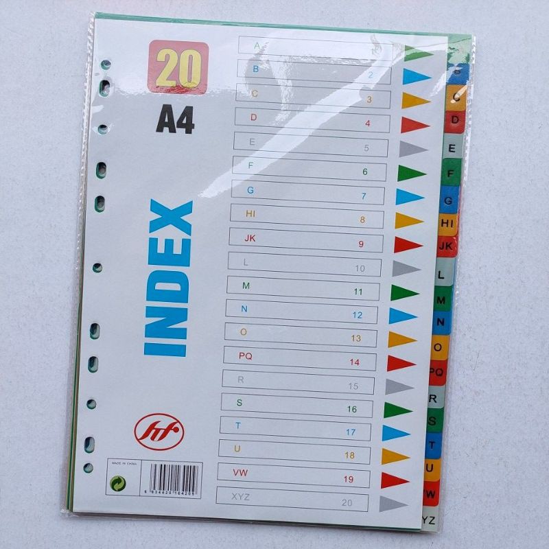PVC Index Divider A4 10 Colours / A To Z | Shopee Philippines