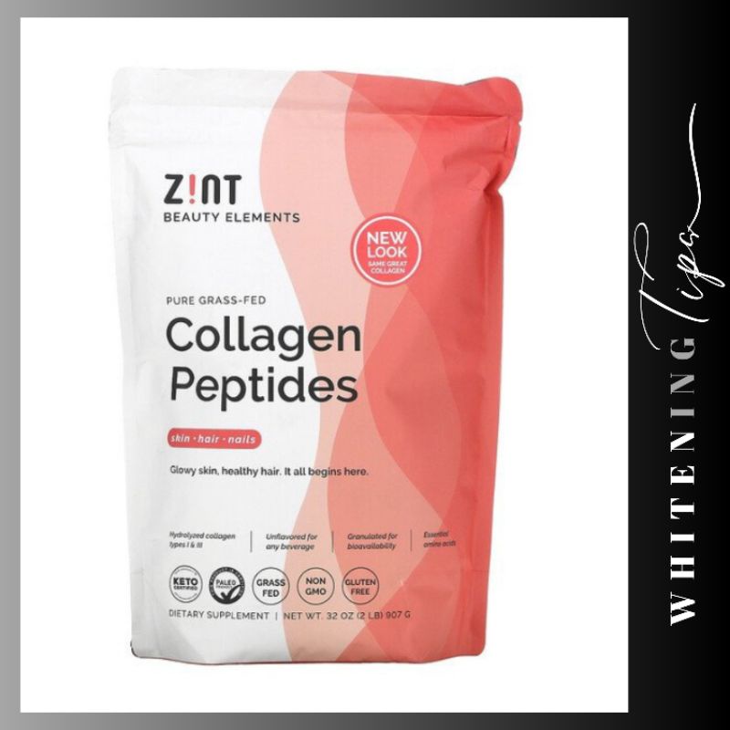 WHITENING TIPS | Zint, Pure Grass-Fed Collagen Peptides, Unflavored, 32 oz (907 g) | Shopee ...