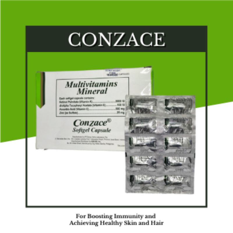 Conzace Softgel Capsule 10 Pieces Multivitamins | Shopee Philippines