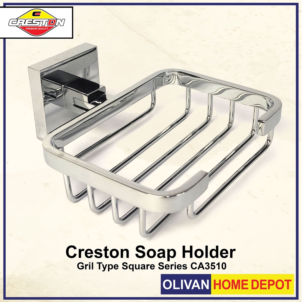 CRESTON Bathroom Accessories Grille Type Soap Holder Square Series ...