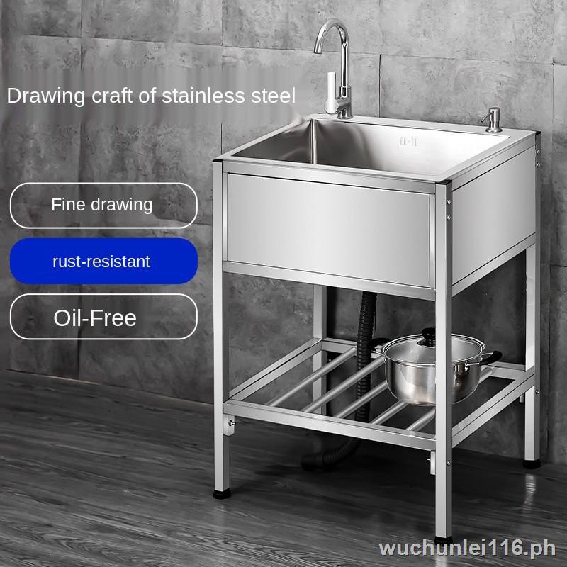 Free home deliveryKitchen stainless steel sink with stand, floor simple ...