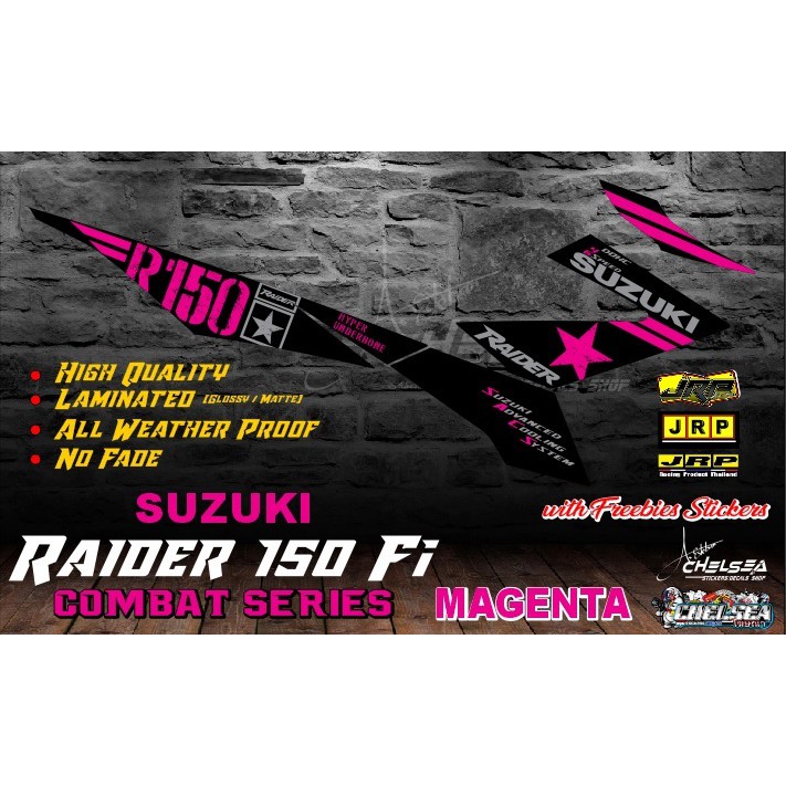 Suzuki Raider R150 Fi Combat Series Decals / Stickers with freebies ...
