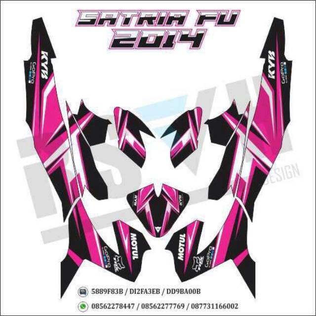 Suzuki Satria FU Motorcycle Decal - Pink | Shopee Philippines
