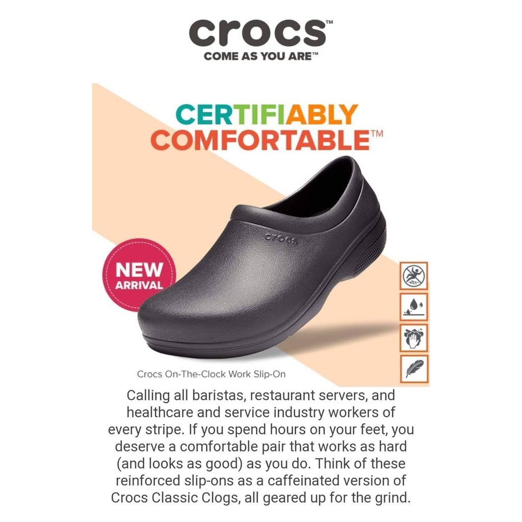 Chef Shoes Crocs At Work Model on the clock Authentic Products 1 | Shopee Philippines
