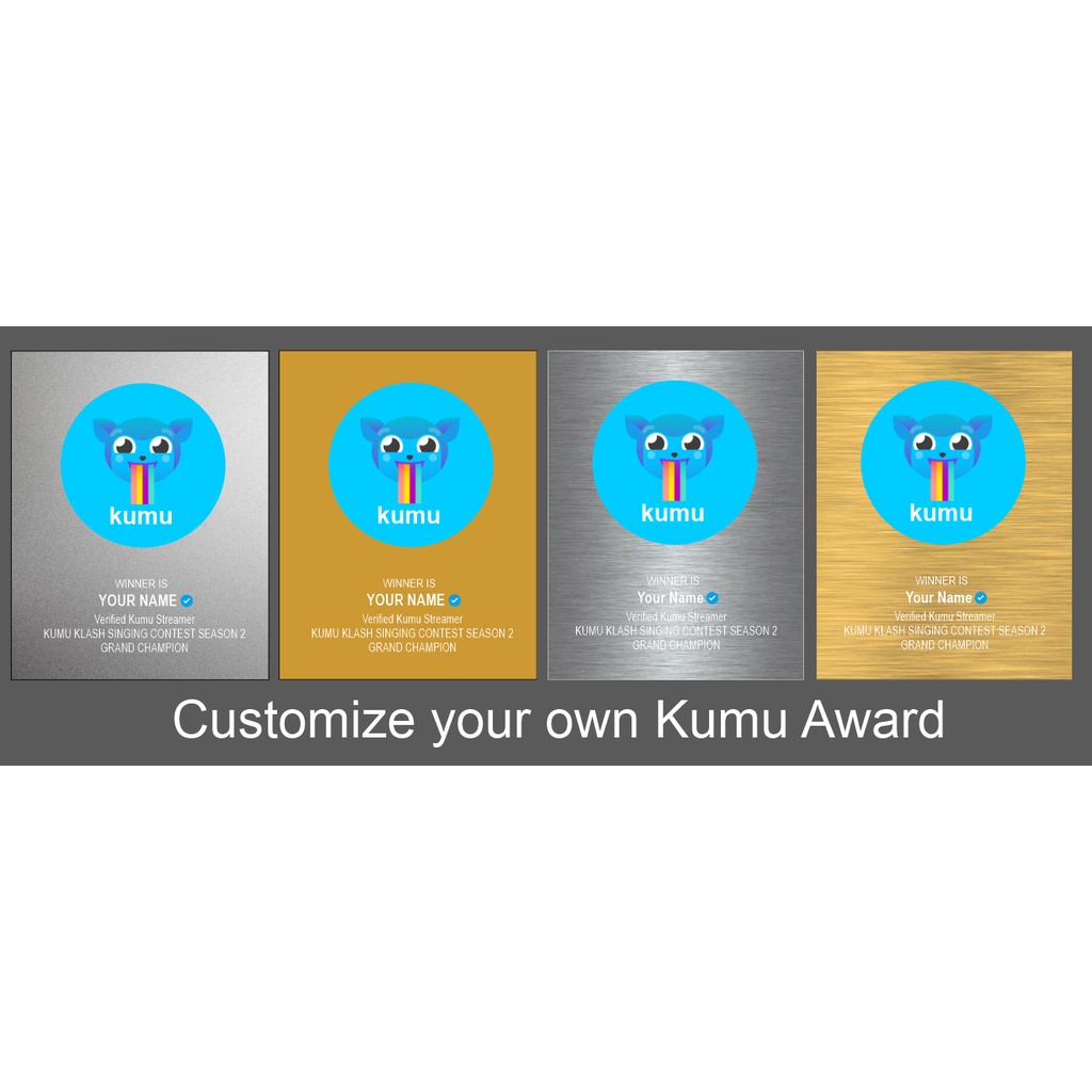 Acrylic Kumu Award Plaque Display with Personalized Name (WATERPROOF ...
