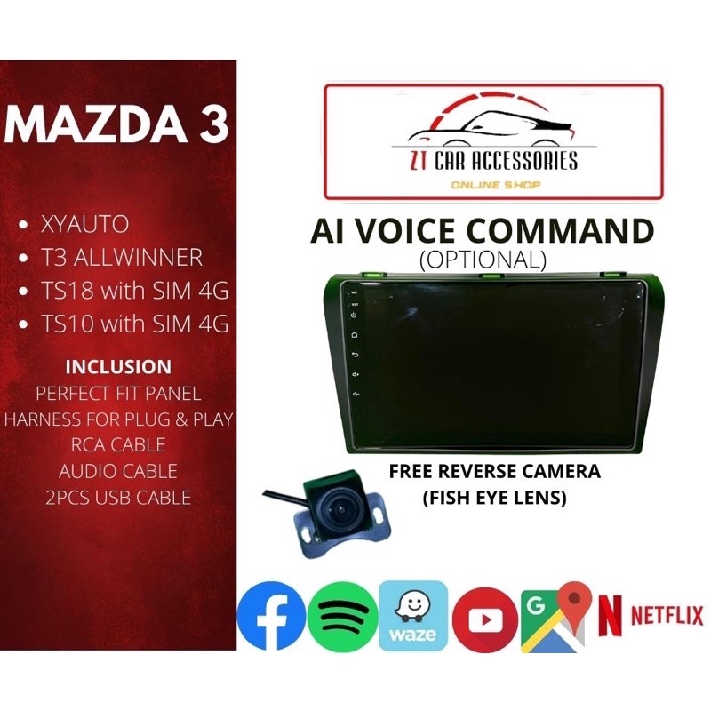 MAZDA 3 𝟐𝟎𝟎𝟒-𝟐𝟎𝟎𝟗 𝟗𝐢𝐧𝐜𝐡 QCY ANDROID 𝐇𝐞𝐚𝐝 𝐮𝐧𝐢𝐭 | Shopee Philippines