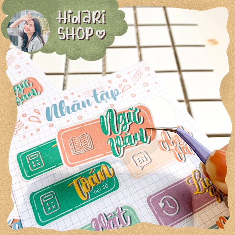 Sticker for Subject Notebook Labels, Subject Pagination / Hidari design ...