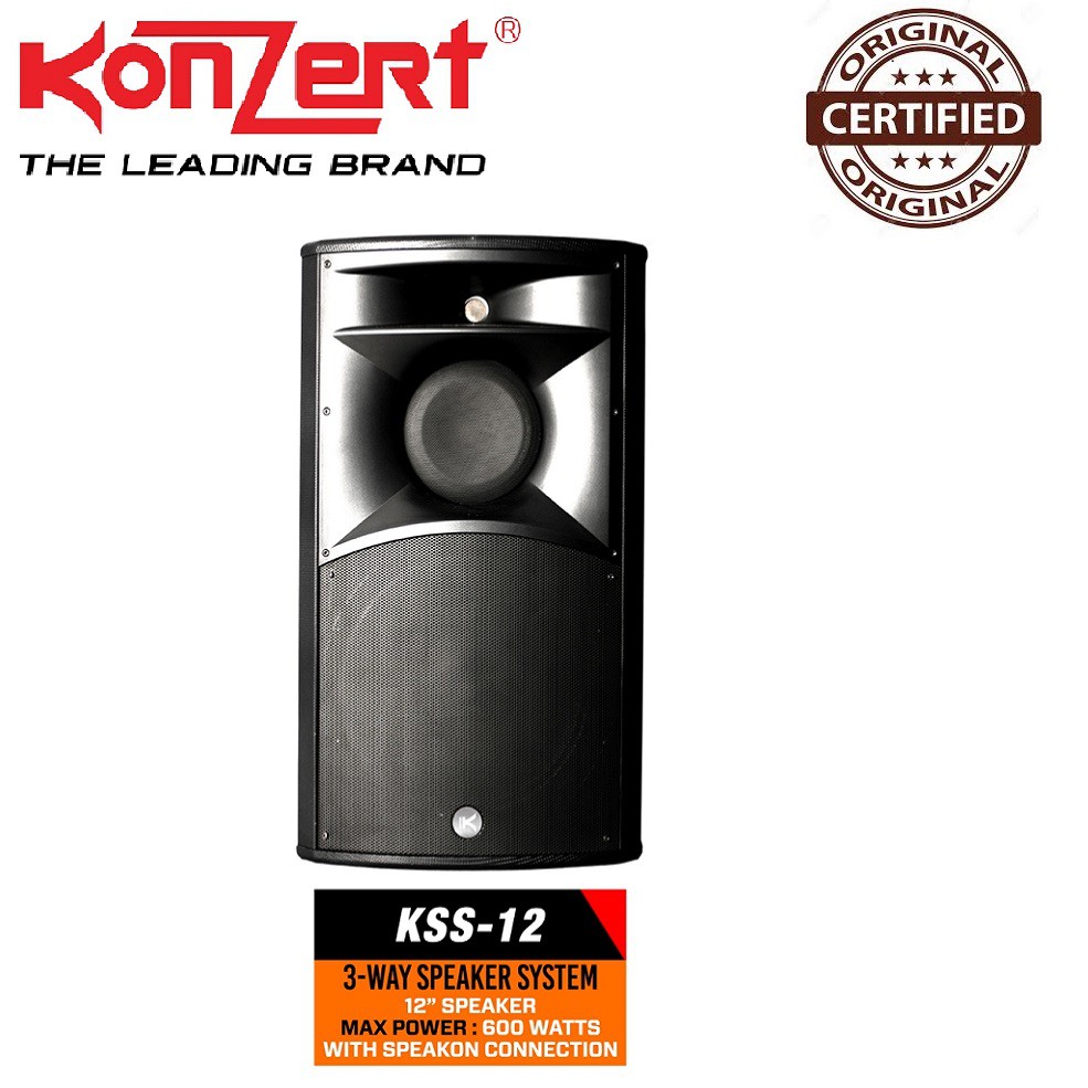 Konzert KSS-12MK2 600W 12 inch 3 Way Speaker System with Neo Horn ...