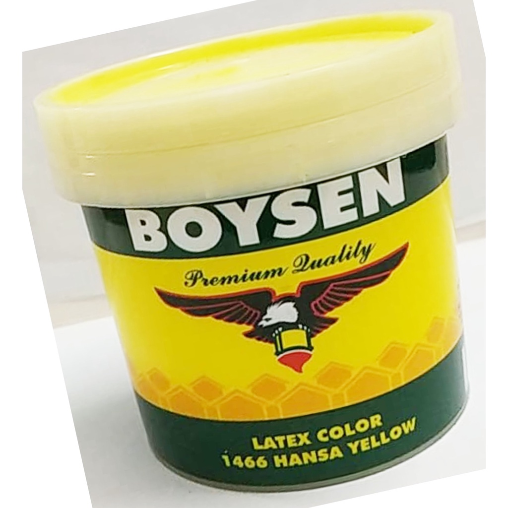 BOYSEN LATEX COLOR HANSA YELLOW B-1466 HANZA ( 1/4 LITER ) FOR WOOD AND ...