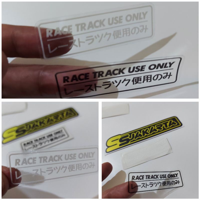 Japan TRANSPARENT Race Track Use Only Sticker | Shopee Philippines