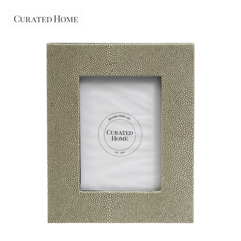 (Delisted) - Curated Home Faux Shagreen Photo Frame 4x6in (Green ...