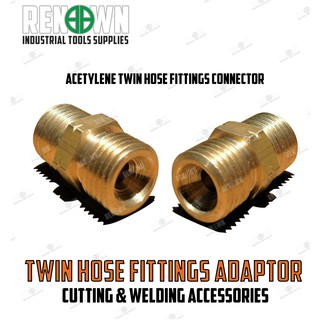 Oxygen / Acetylene Twin hose Fittings Connector / Nipple / Adaptor ...