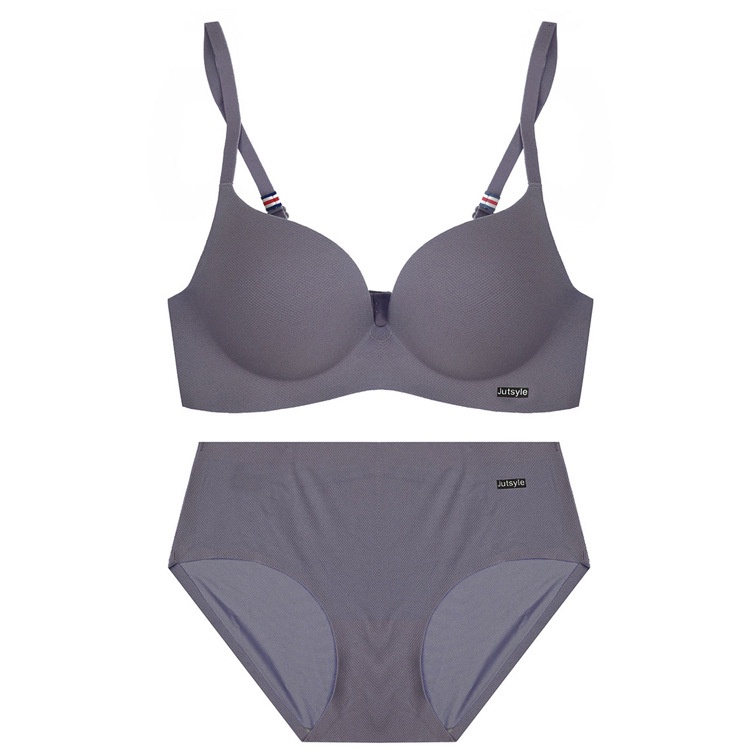 ZXYOUPING Wireless Ice Silk No Steel Ring Seamless Bra Set Women Push Up Bra Beautiful Back Sexy ...