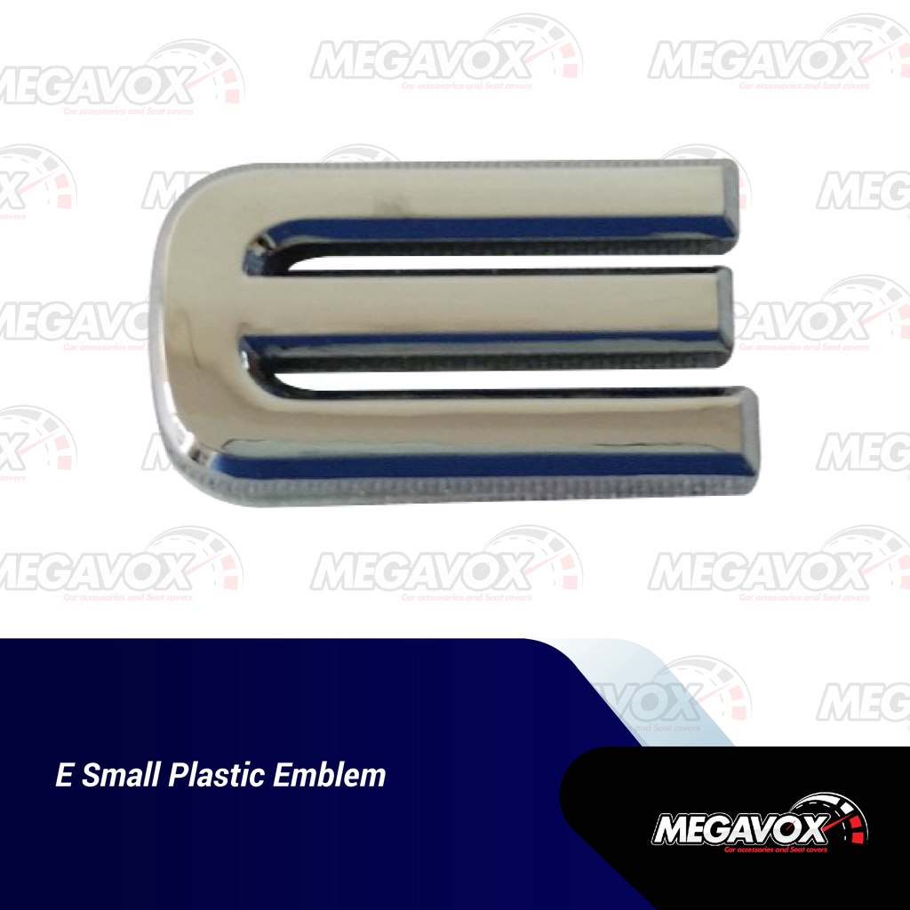 E Small Chrome Plastic Emblem | Shopee Philippines