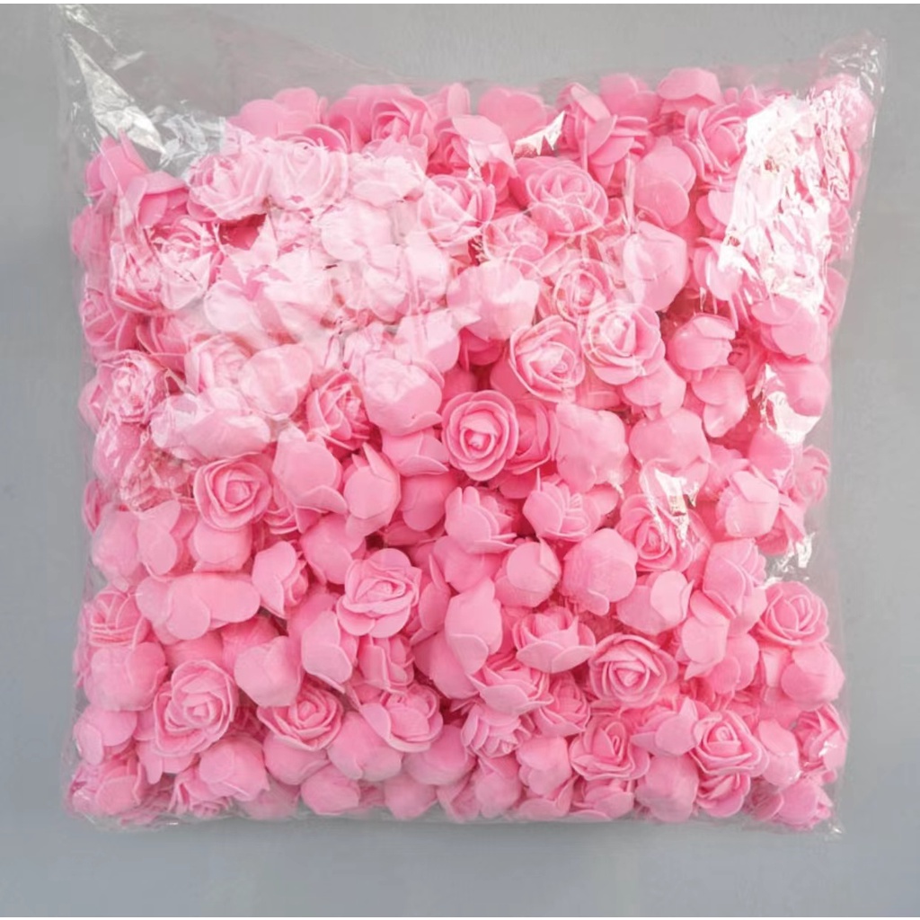 100pcs 3CM Foam Roses Artificial Foam Flower Heads DIY PE Rose ...