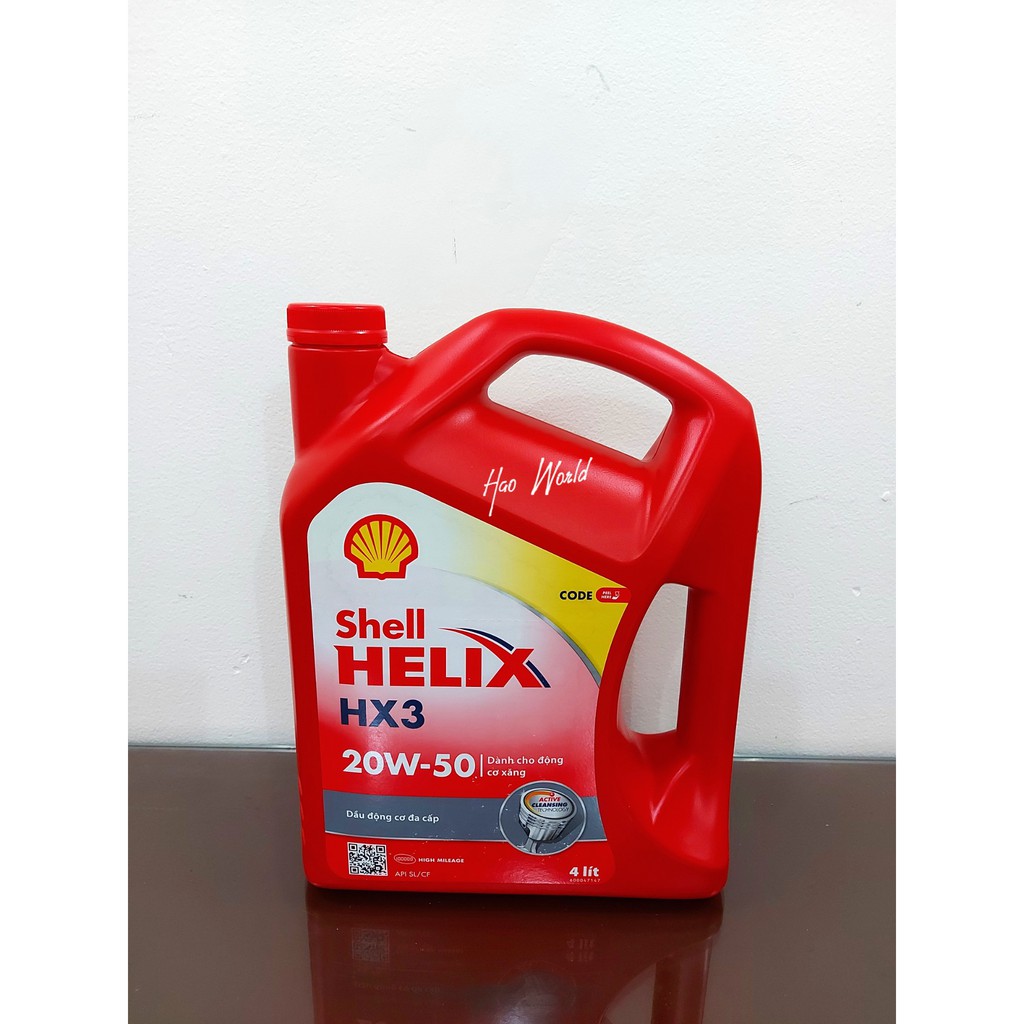 SHELL HELIX HX3 20W50 Car Oil 4 Liter | Shopee Philippines