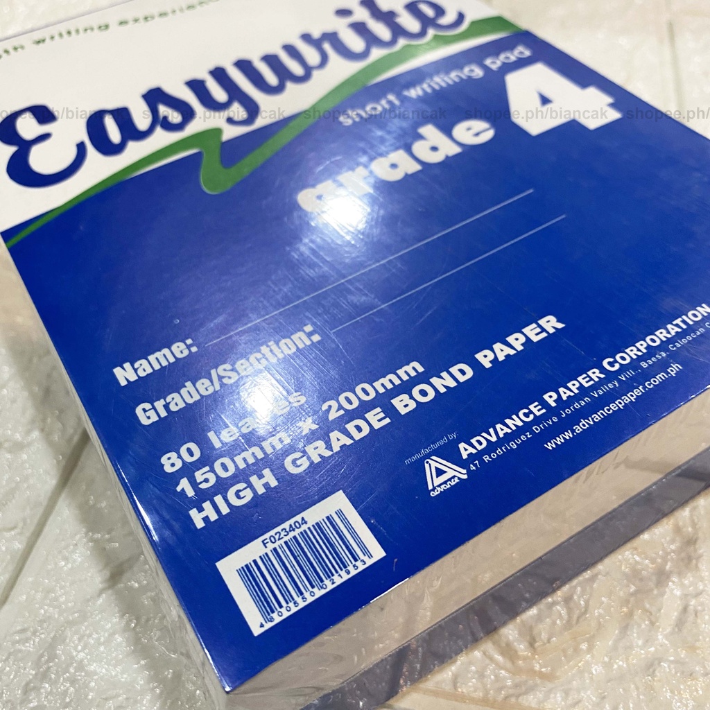 (ONE REAM = 10PADS) EASYWRITE GRADE 1 2 3 4 PAD (OFFICE SCHOOL SUPPLIES ...