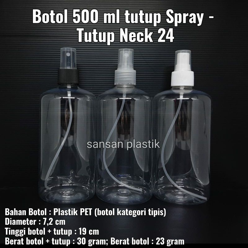 500 ML Spray Neck 24 Bottle / 500ml Plastic Spray Bottle / BOKI 500 ML ...