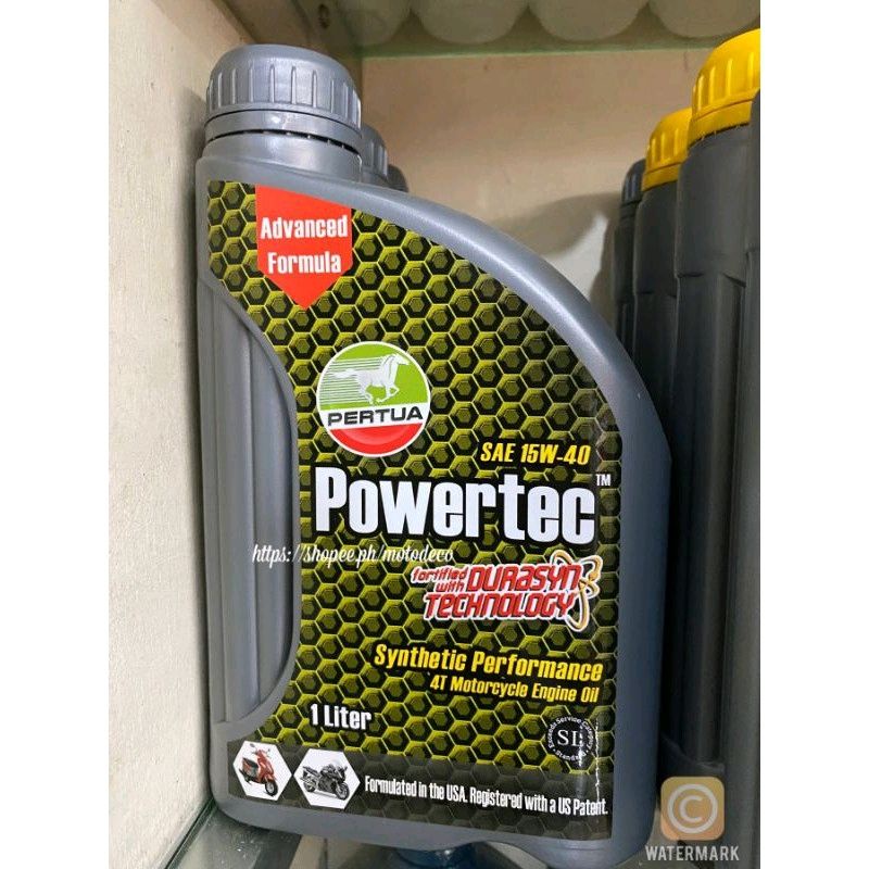 [ORIGINAL] PERTUA Powertec Engine Oil Synthetic 15W-40 | Shopee Philippines