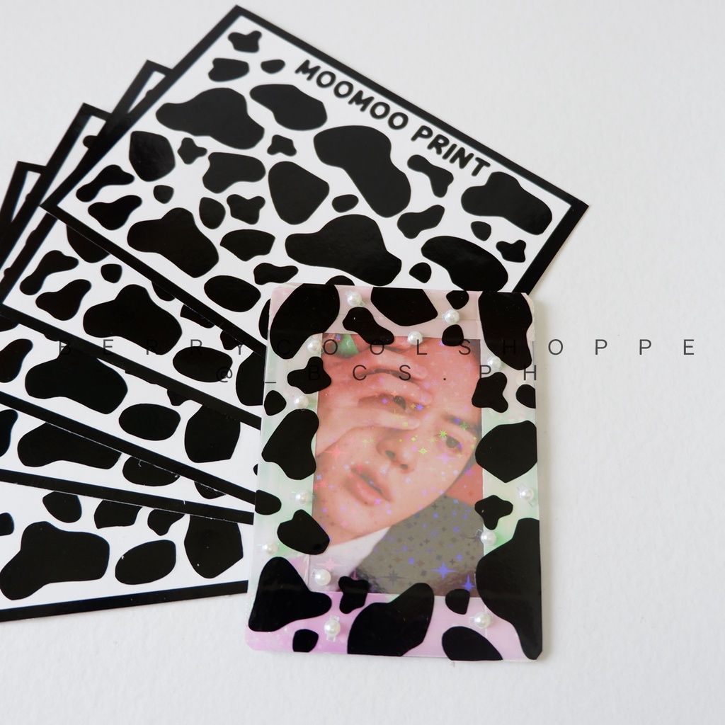 Moo Moo Cow Print Sticker Sheet for Polco and Toploader Deco | Shopee ...