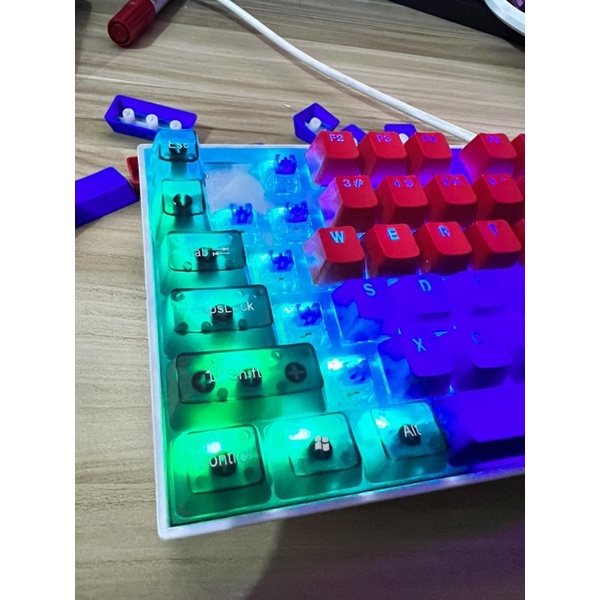 Transparent keycaps with Text PBT Keycaps Full Backlight Backlit for ...