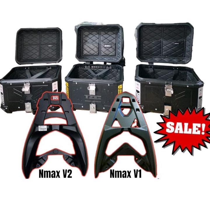 SEC 45L Alloy top box with SEC Bracket Package Set for NMAX V1/NMAX V2 ...