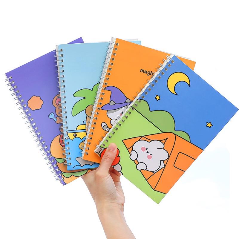 Cartoon A5 Coil Book Student Stationery Thick Horizontal Line Study ...