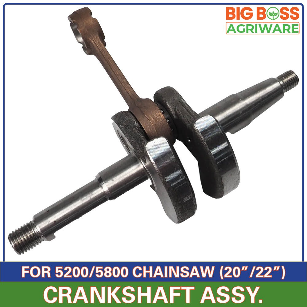 BBA Crankshaft Assembly for 20"/ 22" Chainsaw 5200 (52cc) / 5800 (58cc ...
