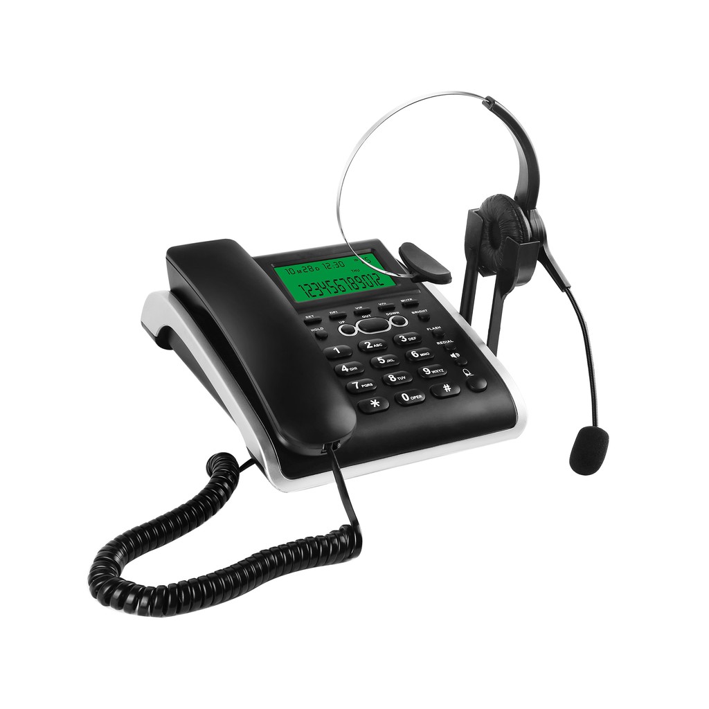Call center telephone with headset,caller ID telephone, speaker ...