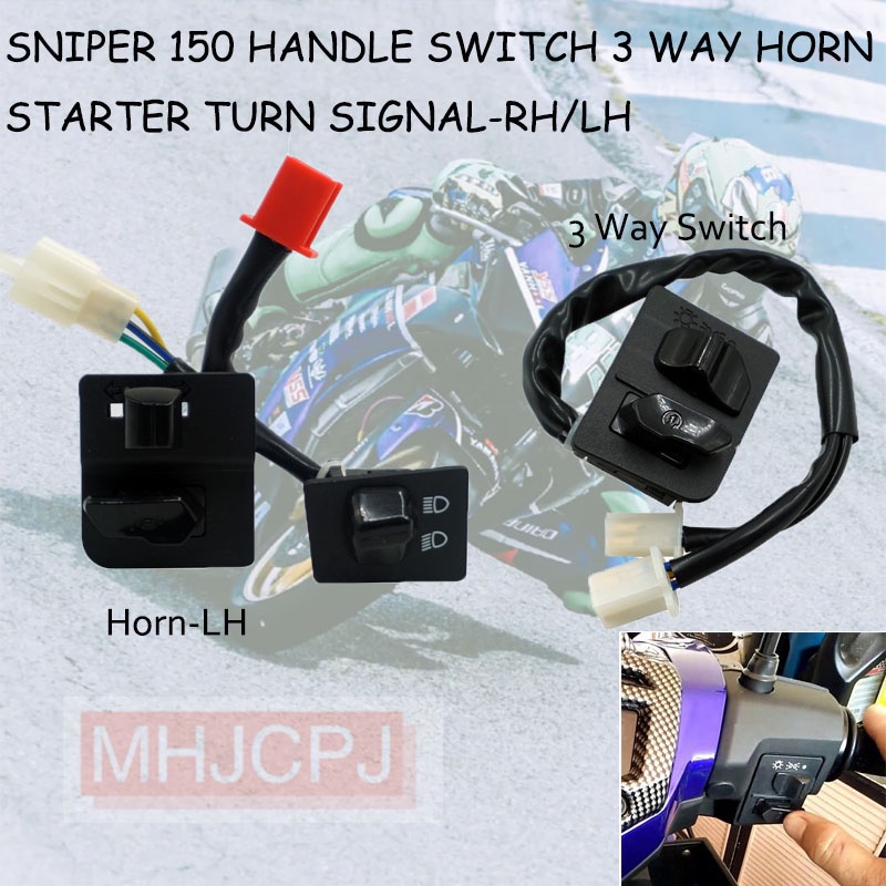 Sniper 150 Motorcycle Handle Switch 3 Way Horn Starter Turn Signal - RH ...