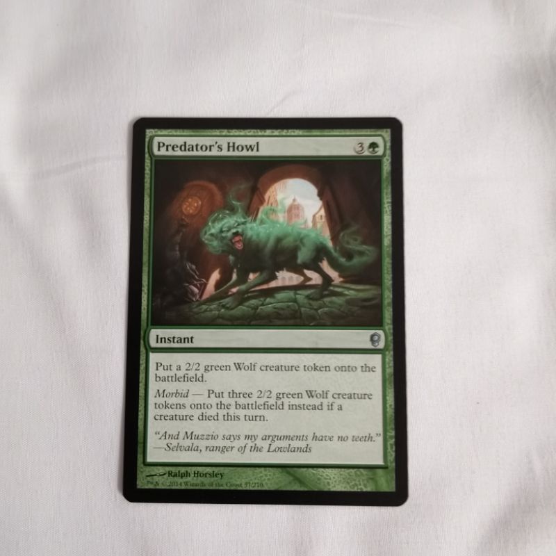 MTG Card PREDATOR'S HOWL Magic the Gathering Trading Card Game Green ...