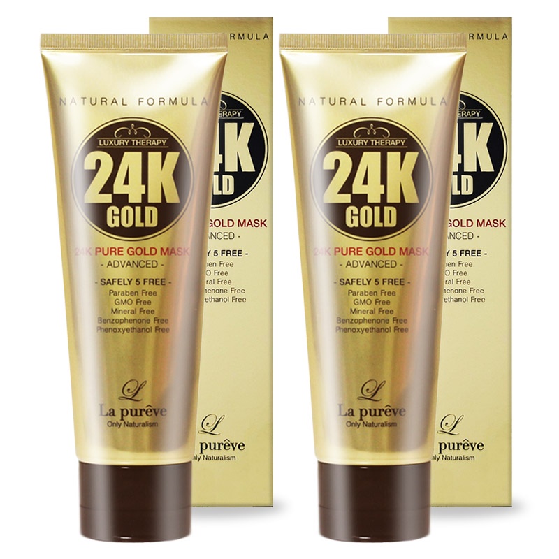[Lapureve] (1+1) 99% purity 24k Gold Mask Pack | peel-off type | Skin ...