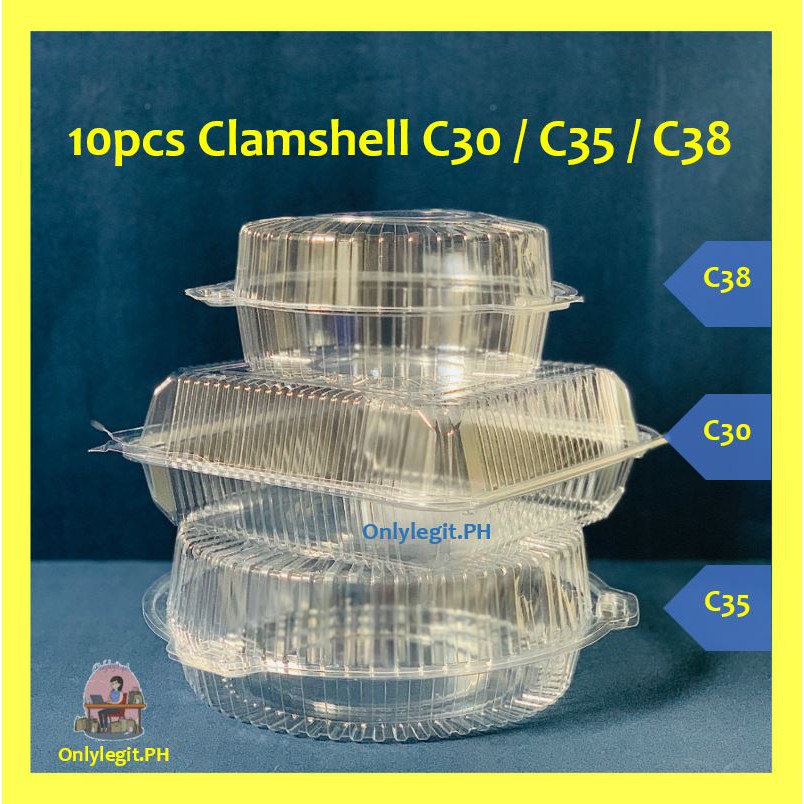 10pcs Clamshell Food Containers C30 / C35 / C38 / OPL500 | Shopee ...