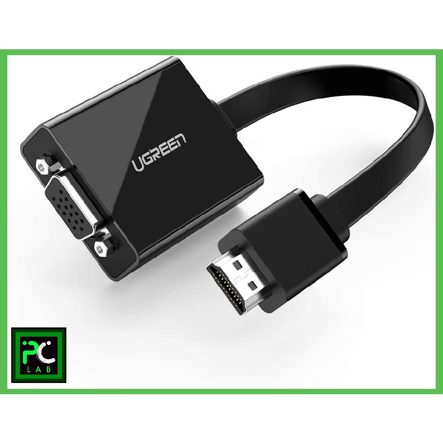 UGreen HDMI To VGA+3.5mm Audio With Power Port Converter (25cm)- Black (60hz) MM105/40248 ...