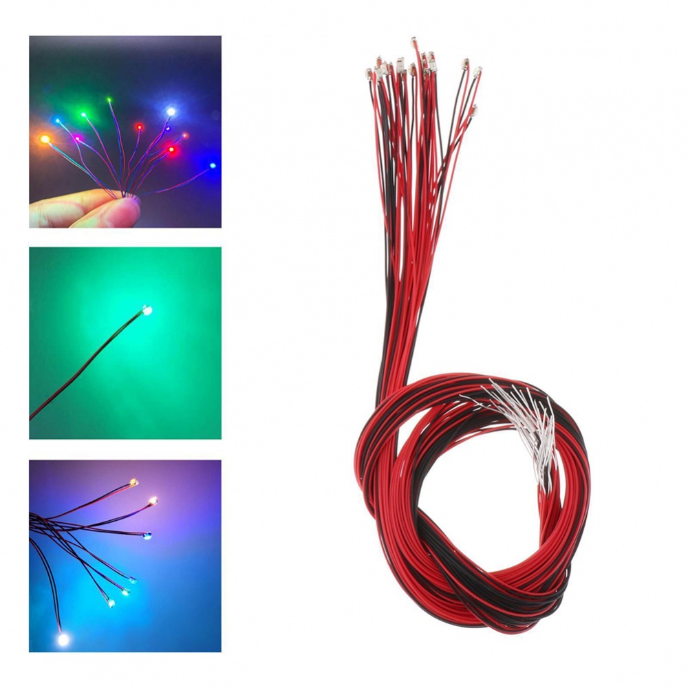 8x/set Pre-soldered Micro LED Lamps Pre Wired Mini Bulbs Street Lights ...