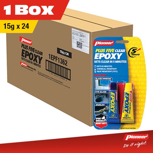 Pioneer Plus Five Clear Epoxy 15g Tube x24 | Shopee Philippines