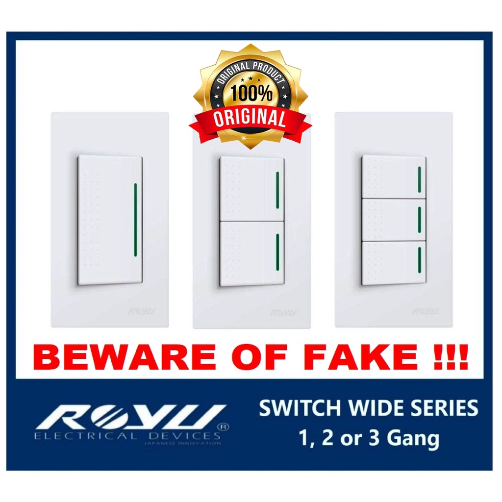 ROYU SWITCH WITH REFLECTOR WIDE SERIES & ROYU SWITCH BOX | Shopee ...