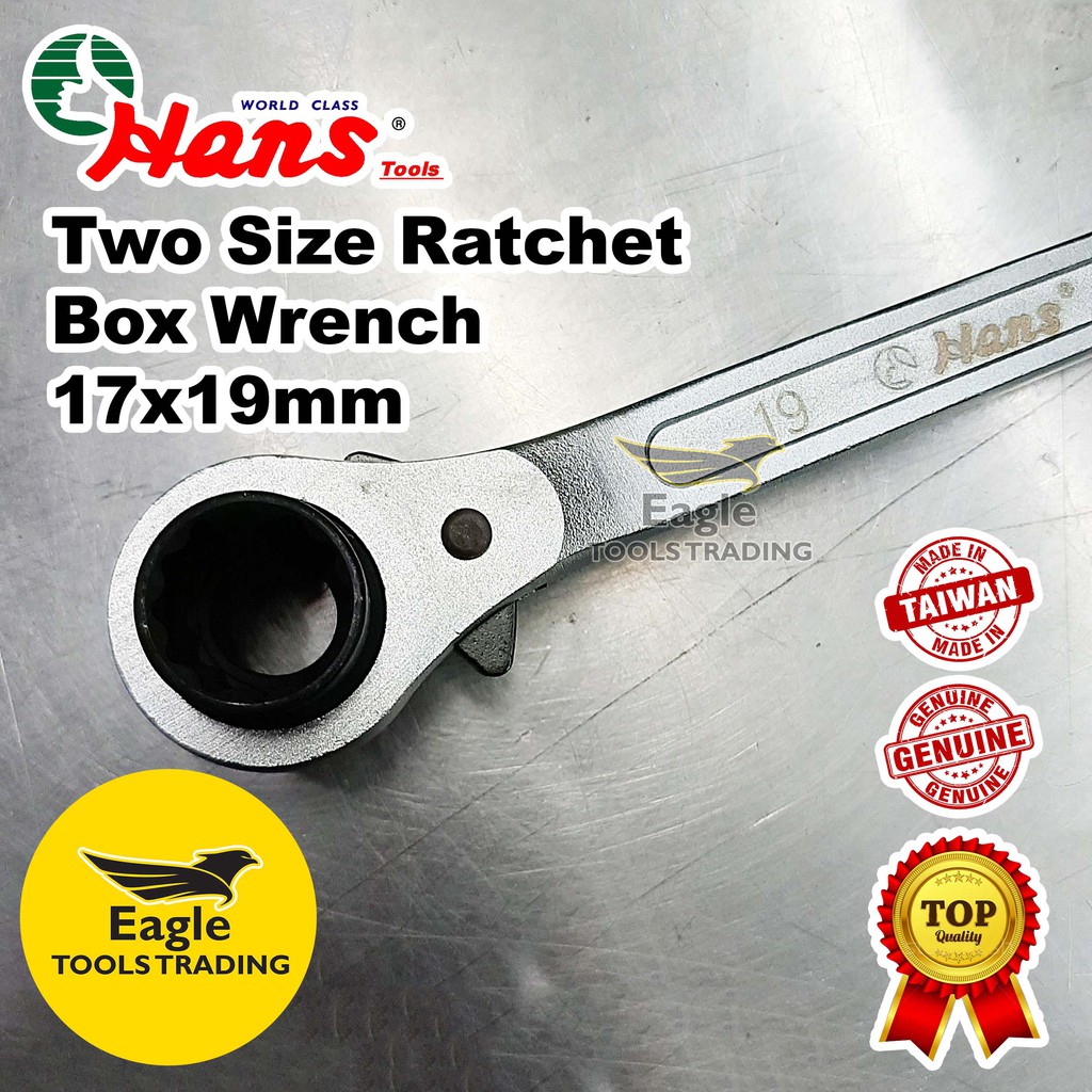 Hans Two Size Ratchet Box Wrench 17x19mm | Shopee Philippines