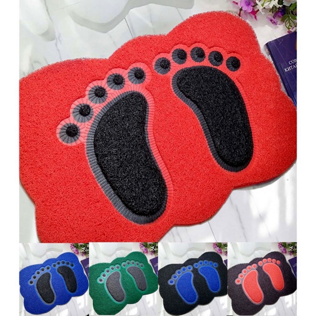 High-Quality Foot Print Doormat -Wave Edge (Random Color for the Foot ...