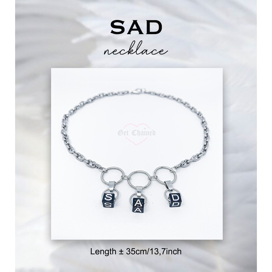 Sad Necklace (punk Chain Choker Necklace Grunge) | Shopee Philippines