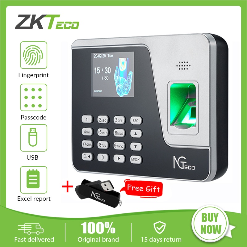 NGTeco AS10 Fingerprint/Password Attendance Time Machine Recorder Bundy ...