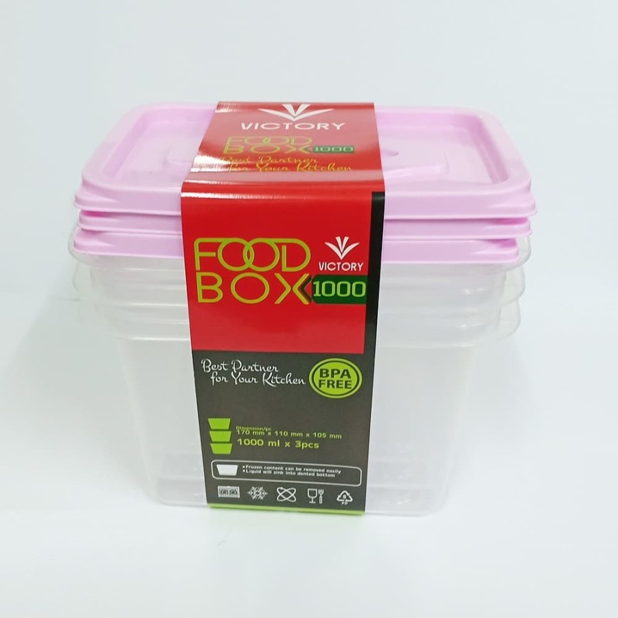 Victory Pink Lunch Box 1000ML | Shopee Philippines
