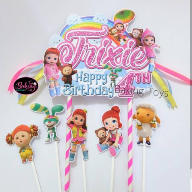 Rainbow Ruby Birthday Cake Topper | Shopee Philippines