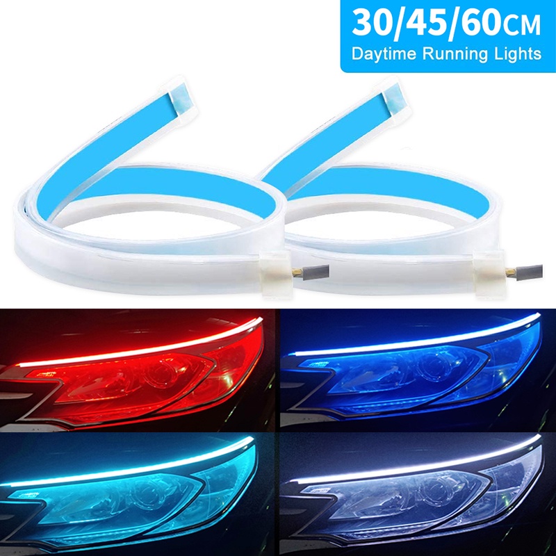 Car RGB LED Strip Lights Daytime Running Lamp Sequential Yellow Turn ...
