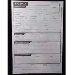 Shop biodata form for Sale on Shopee Philippines