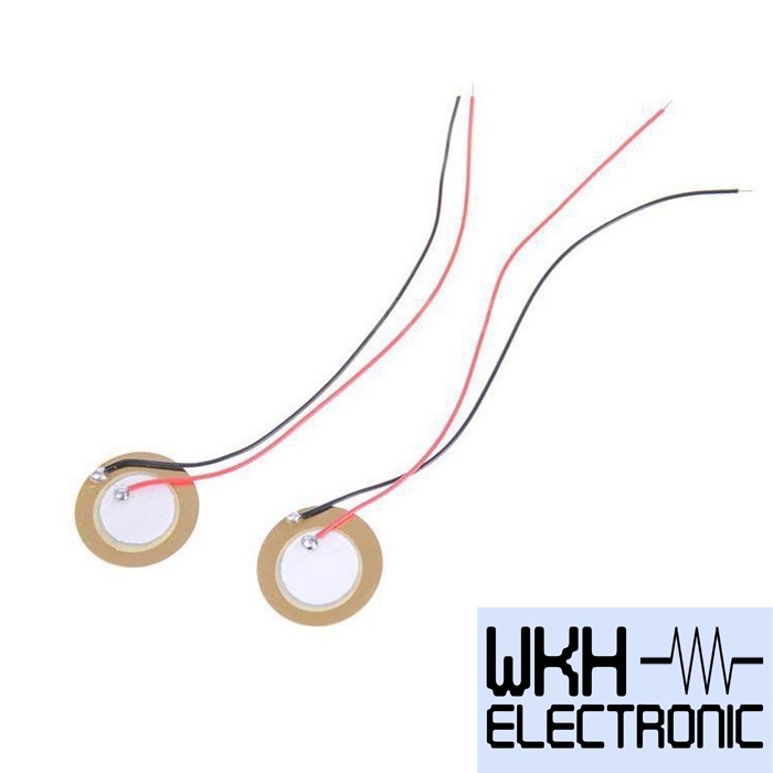 Piezo 20mm + Ceramic Cable Buzzer Element Sounder Sensor Sound Disc ...