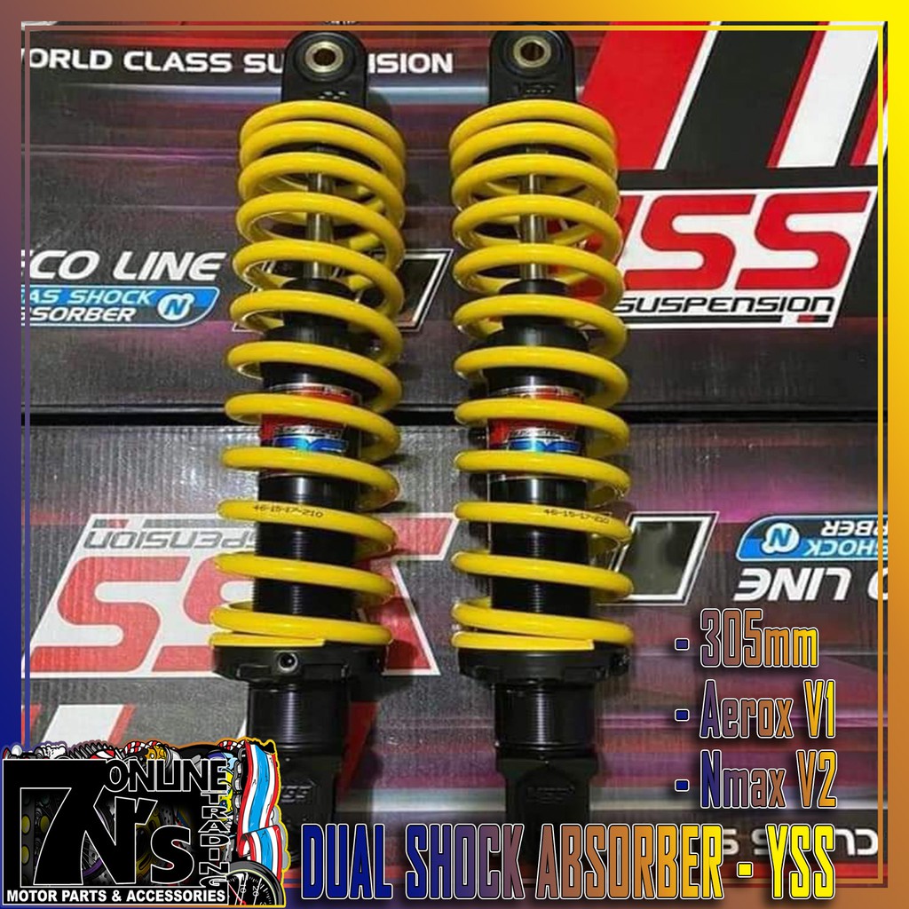 DUAL SHOCK Absorber 305mm (YSS DTG) - Aerox v1, Nmax v2 | Shopee ...
